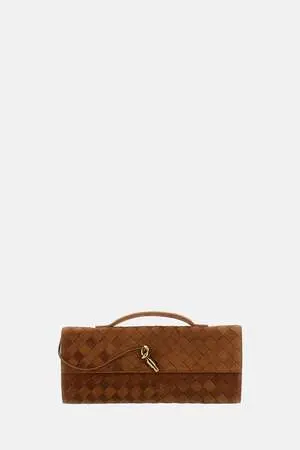 Bottega Veneta Andiamo Clutch In Suede - Multicolor