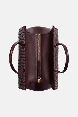 Bottega Veneta Small Barbara Tote In Deep Mahogany - Multicolor