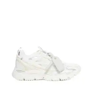 Off-White Leather And Mesh Paneled Trainers - White