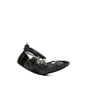 Alaïa Lace-up Ballet Flats - Black