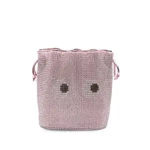 ANYA HINDMARCH Crystal Embellished Drawstring Bag - Pink