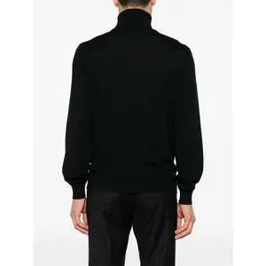 TOM FORD Fine-knit Wool Roll Neck Long Sleeve Jumper - Black