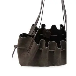 Yuzefi Suede Shoulder Bag - Brown