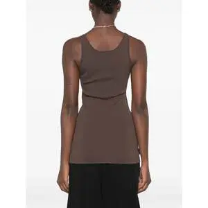 TOTEME Ribbed Tank Top - Brown