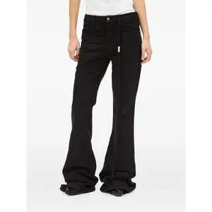 ANN DEMEULEMEESTER Cotton Flared Jeans - Black