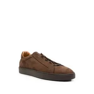 TOD'S Calf Leather Lace-up Low-top Sneakers - Brown
