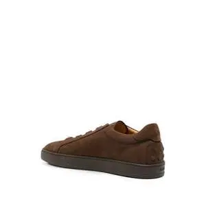 TOD'S Calf Leather Lace-up Low-top Sneakers - Brown