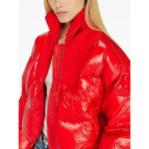 DIESEL® Down Puffer Jacket With High Neck - Red