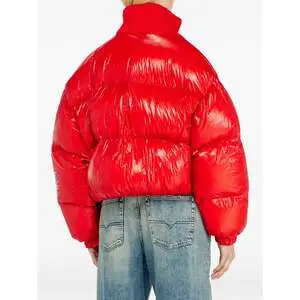 DIESEL® Down Puffer Jacket With High Neck - Red