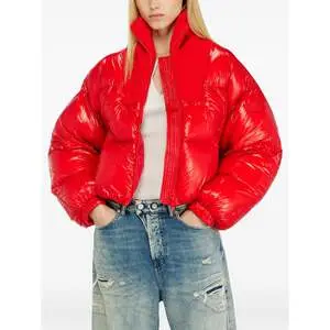 DIESEL® Down Puffer Jacket With High Neck - Red