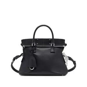 MAISON MARGIELA Leather Top Handle Bag - Black