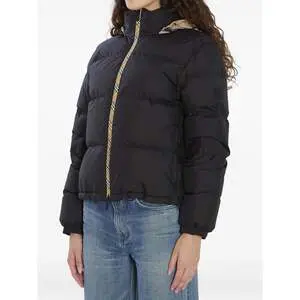 Burberry Quilted Down Puffer Jacket With Concealed Hood - Black