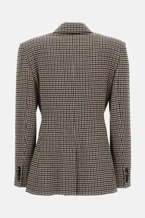 Max Mara Pied De Poule Double Breasted Blazer - Multicolor