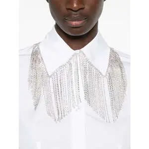 Sportmax Cotton Shirt With Crystal Embellishment