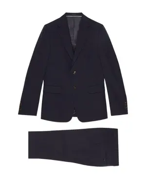Gucci Gg-print Single-breasted Wool Suit - Black