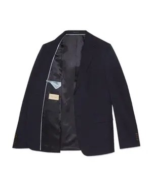 Gucci Gg-print Single-breasted Wool Suit