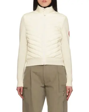 Canada Goose Logo Patch Zip-up Padded Jacket