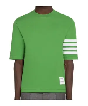 Thom Browne 4-bar Round-neck T-shirt - Green