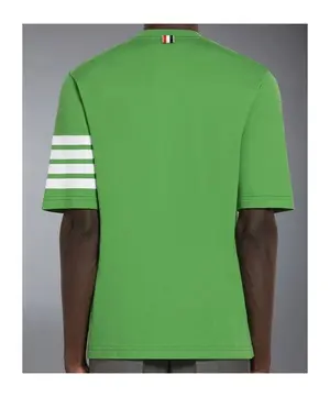 Thom Browne 4-bar Round-neck T-shirt - Lt Green