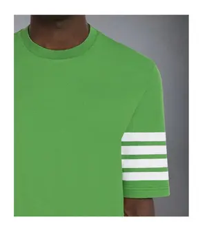 Thom Browne 4-bar Round-neck T-shirt - Lt Green