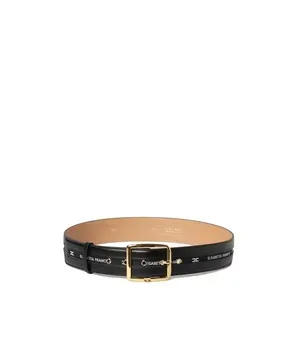 Elisabetta Franchi Logo Detail Belt - Black