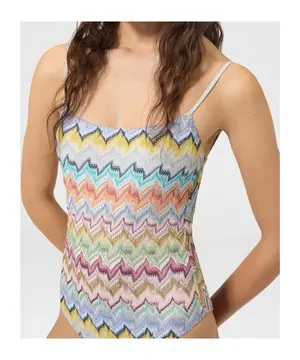 Missoni Zigzag-knit One-piece Swimsuit