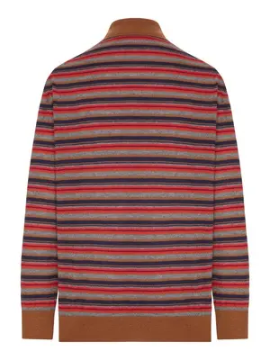 Prada Striped Cashmere Sweater - Brown