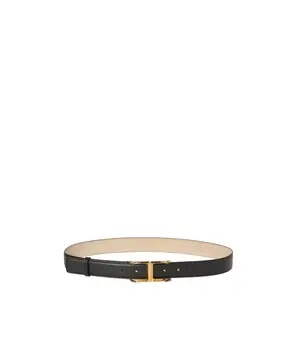 Elisabetta Franchi Logo Belt - Black