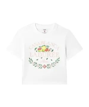 Casablanca Laduree X Cropped Baby Short Sleeve Tshirt