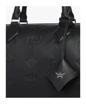 Mcm Ella Boston Bag In Maxi Monogram Leather