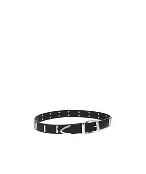 Pinko Leather Belt With Studded Embellishment