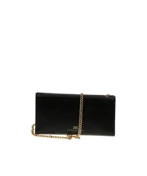 Elisabetta Franchi Chain Logo Wallet - Black