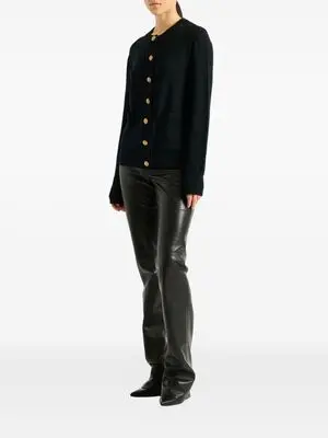 Balmain Wool Cardigan With Gold Metal Buttons - Multicolor