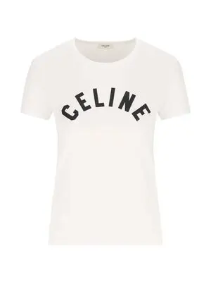 CELINE CELINE Logo Cotton T-Shirt