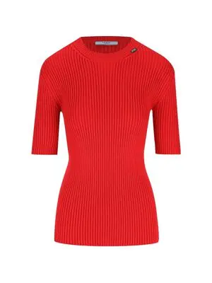 Prada Ribbed Crewneck Pullover - Multicolor