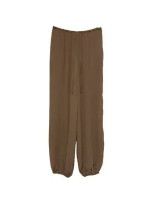 FORTE_FORTE Silk Blend Drawstring Trousers - Multicolor