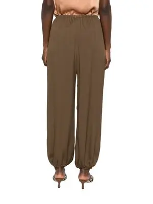 FORTE_FORTE Silk Blend Drawstring Trousers - Multicolor