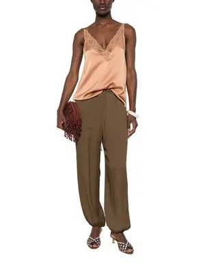 FORTE_FORTE Silk Blend Drawstring Trousers - Multicolor