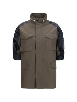 Sacai Double-breasted Jacket With Zip Pocket - Multicolor