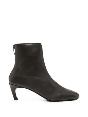 TOTEME Leather Ankle Boots - Multicolor