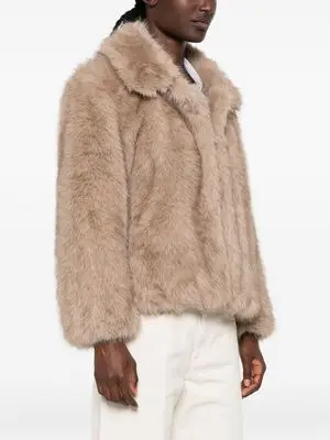 Max Mara Faux Fur Jacket - Multicolor