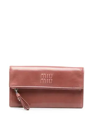 Miu Miu Leather Wallet On Chain - Multicolor