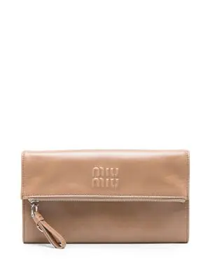 Miu Miu Leather Wallet On Chain - Multicolor