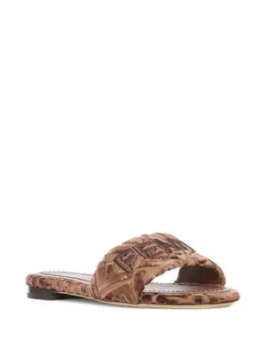 Fendi Sunshine Velvet Sandals