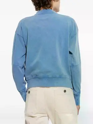 MARANT ETOILE Moby" Logo Print High Neck Sweatshirt - Blue
