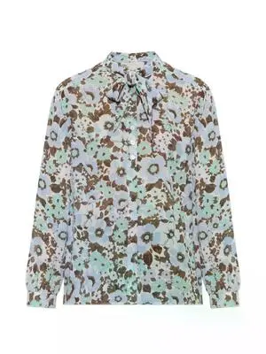 Tory Burch Floral-print Shirt - Blue