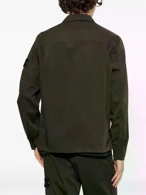 Stone Island Logo-patch Zip-up Shirt Jacket