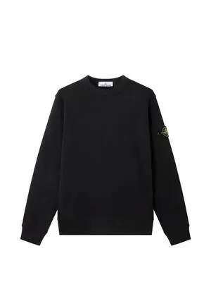 Stone Island 6100017 Organic Cotton Interlock Sweatshirt - Black