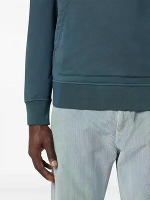 Stone Island Logo Patch Hoodie - Blue