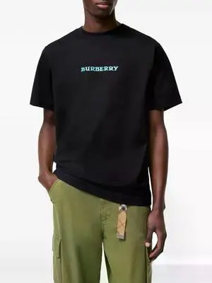 Burberry Heritage Logo Cotton T-shirt - Black